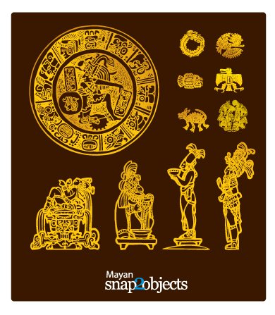 Free Vector Aztec/Mayan Elements - Snap2objects